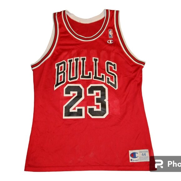 Champion | Shirts | Vintage 9s Chicago Bulls Michael Jordan Red ...